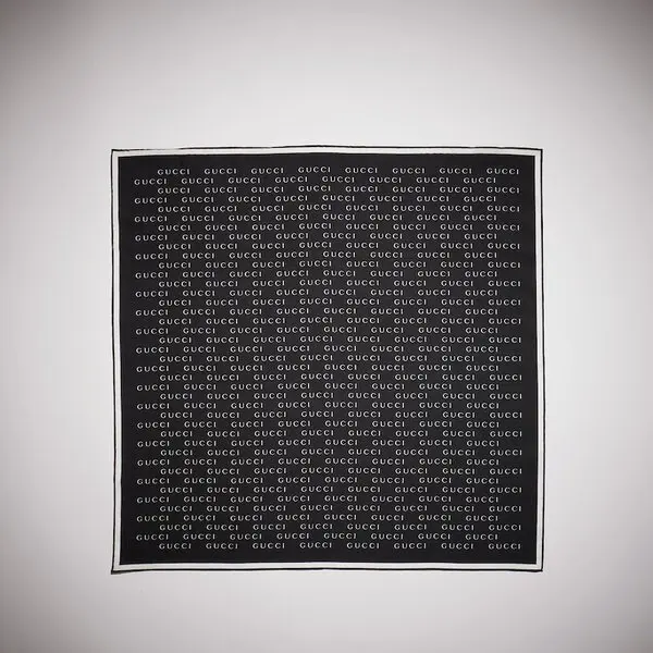 Gucci Printed Cotton Silk Pocket Square