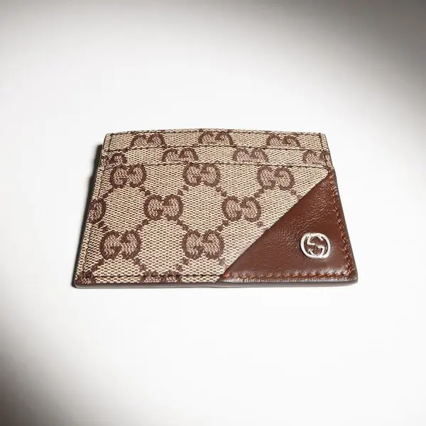 Gucci Card Case Wallet With Interlocking G Gg Canvas