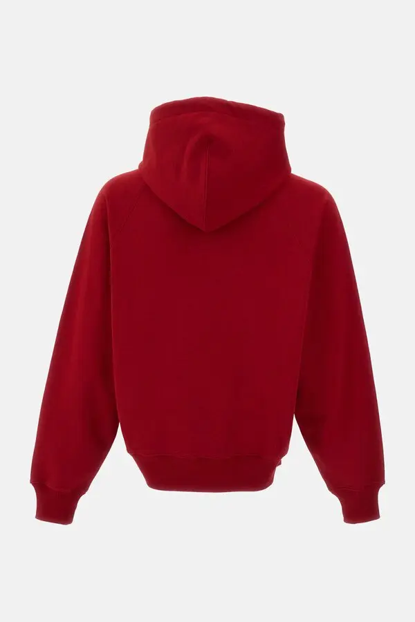 AMI Paris Felpa Con Cappuccio Con Ricamo Logo