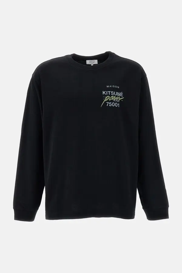 Maison Kitsuné Maglia A Maniche Lunghe Oversize Mmii Profile Fox - Nero