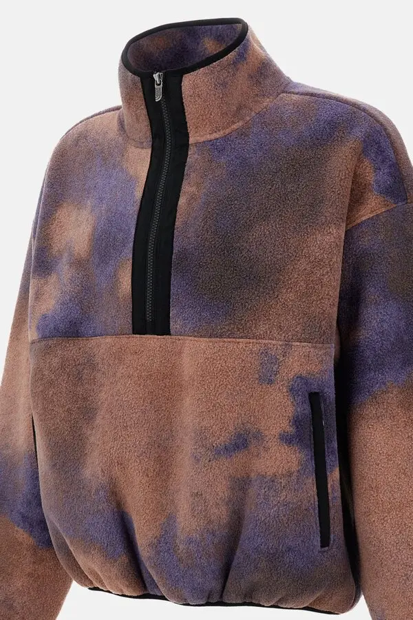 The North Face Pile Con Mezza Zip Red Box Printed