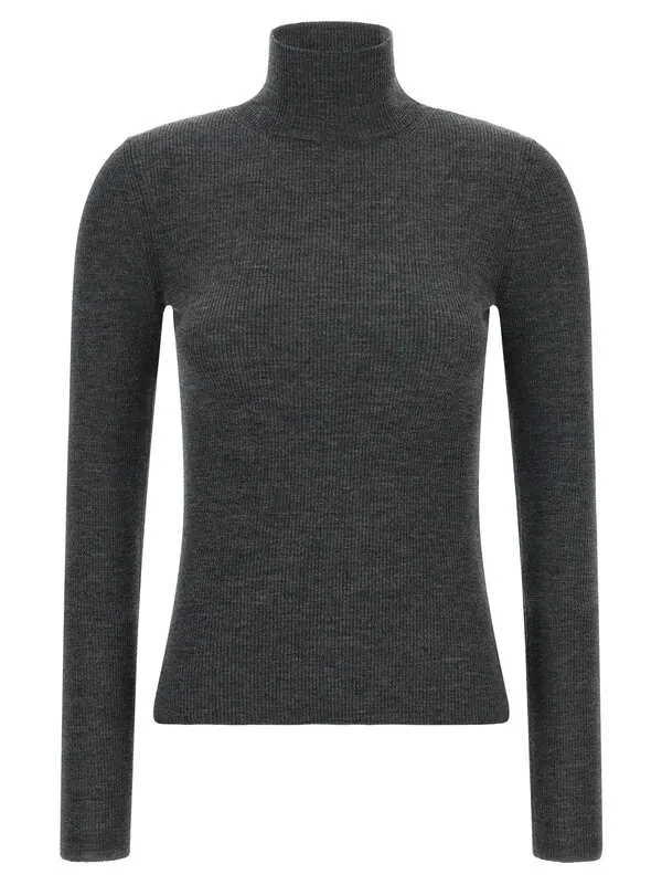 Max Mara Cavallo' Turtleneck Sweater - Gray