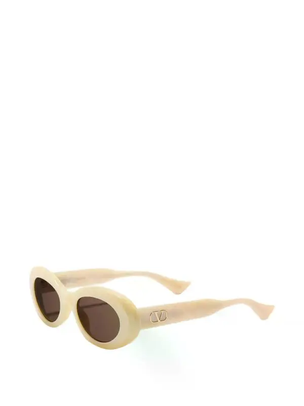 Valentino Garavani Vlogo Oval-frame Sunglasses