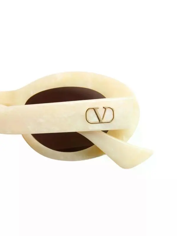 Valentino Garavani Vlogo Oval-frame Sunglasses