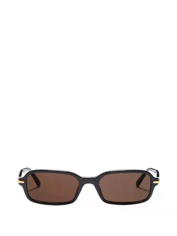 Valentino Garavani Vlogo Rectangular-frame Sunglasses - Black
