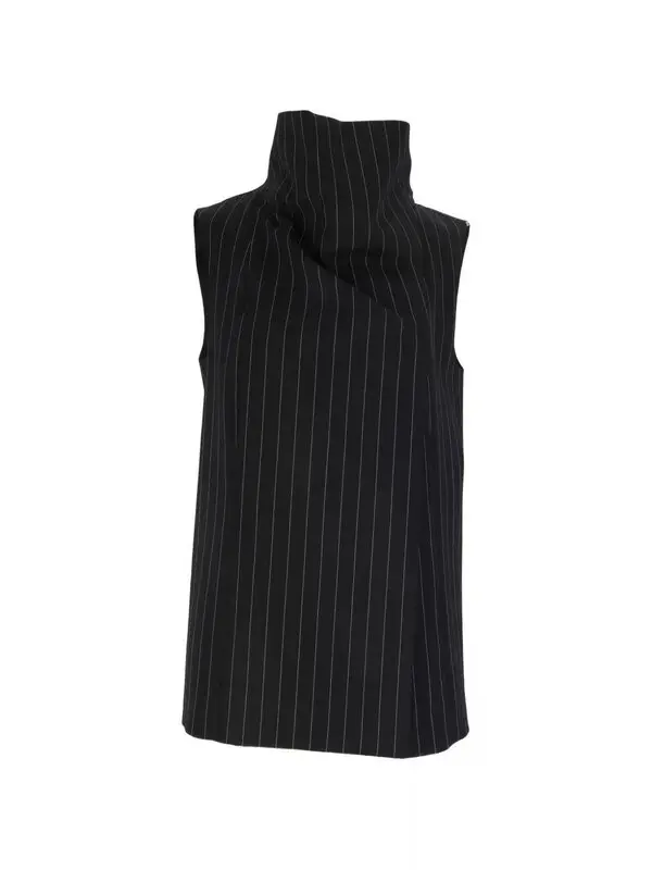 Sportmax Pinstripe-pattern Sleeveless Top - Black