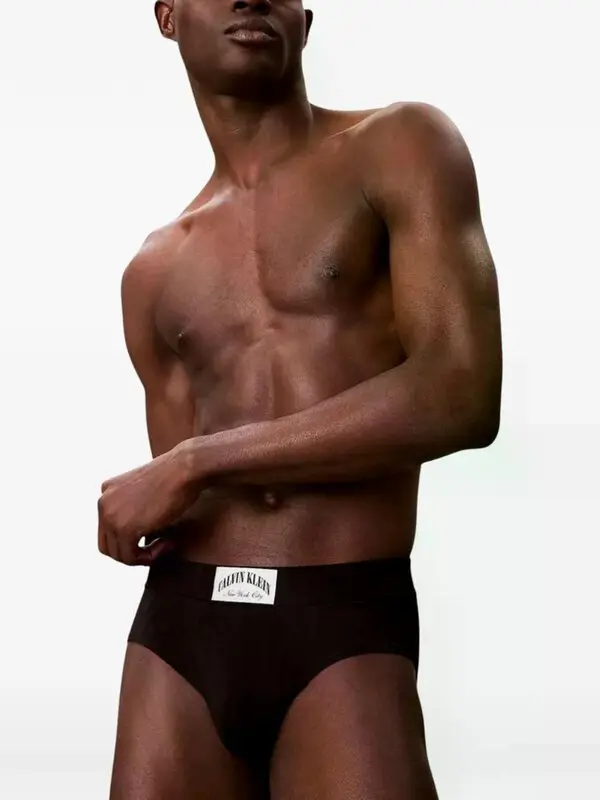 Calvin Klein Heritage Logo-patch Ribbed Briefs