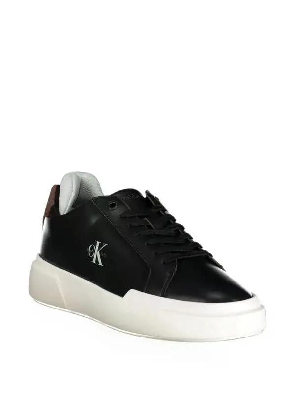 Calvin Klein Logo-print Lace-up Sneakers - Black