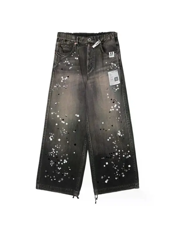 Mihara Yasuhiro Embellished Wide-leg Pants - Grey