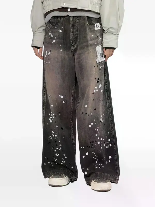 Mihara Yasuhiro Embellished Wide-leg Pants