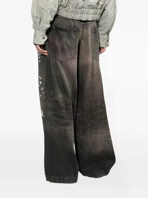 Mihara Yasuhiro Embellished Wide-leg Pants