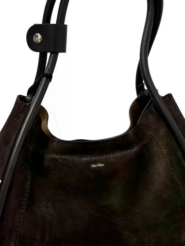 Max Mara Suede Leather-trim Shoulder Bag