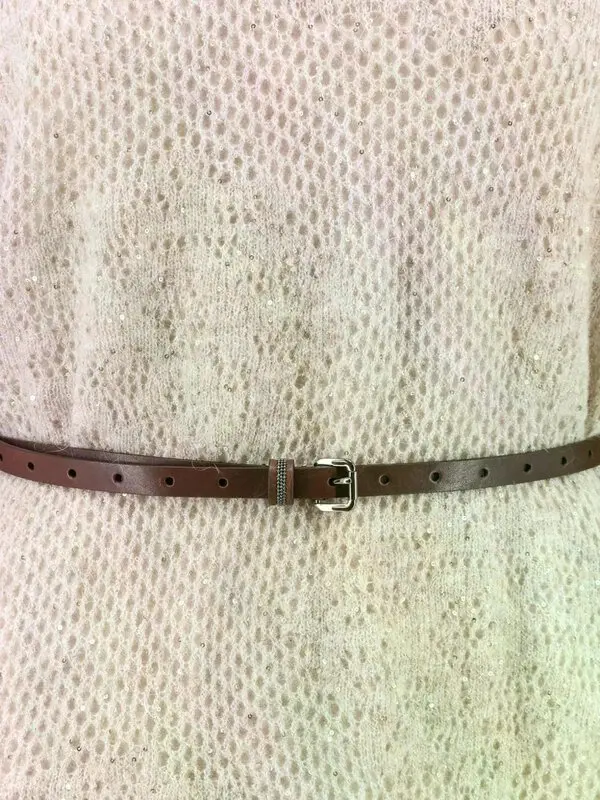 Brunello Cucinelli Belted Monili-detail Dress