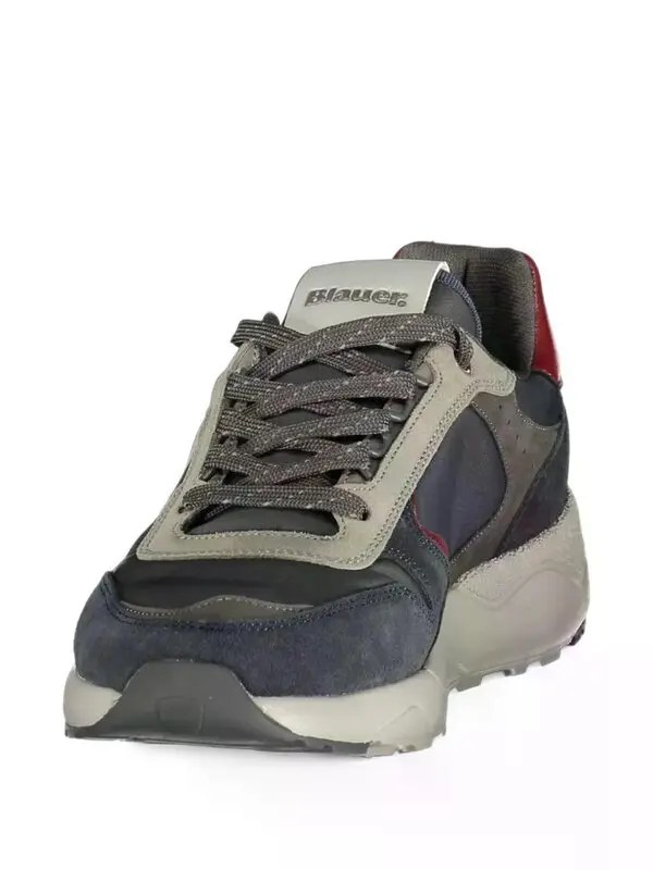 BLAUER. Panelled Logo-patch Sneakers