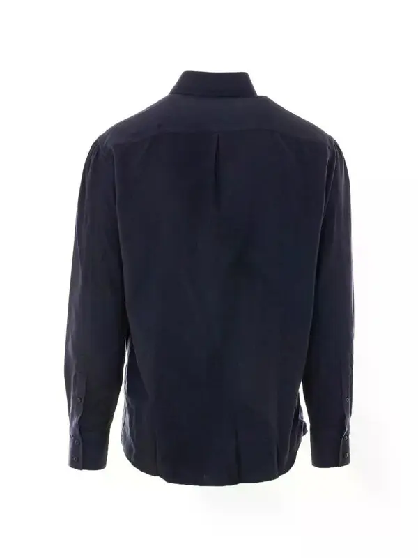 Brunello Cucinelli Herringbone-weave Long-sleeve Shirt