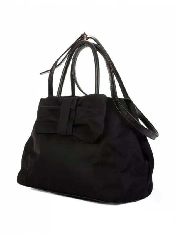 Prada Bow Tote Bag - Black