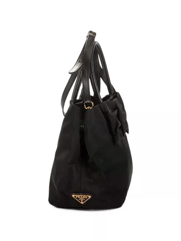 Prada Bow Tote Bag - Black