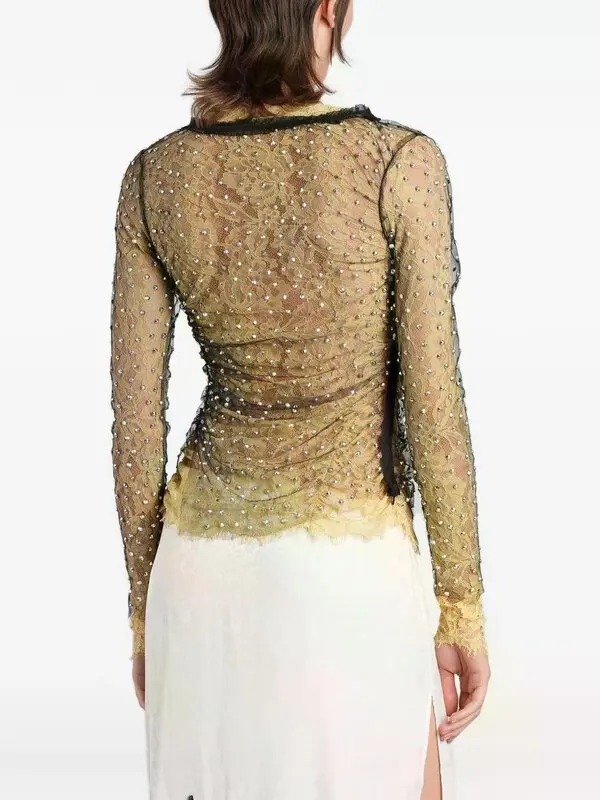 SIEDRES Faye Crystal-embellished Ruched Top