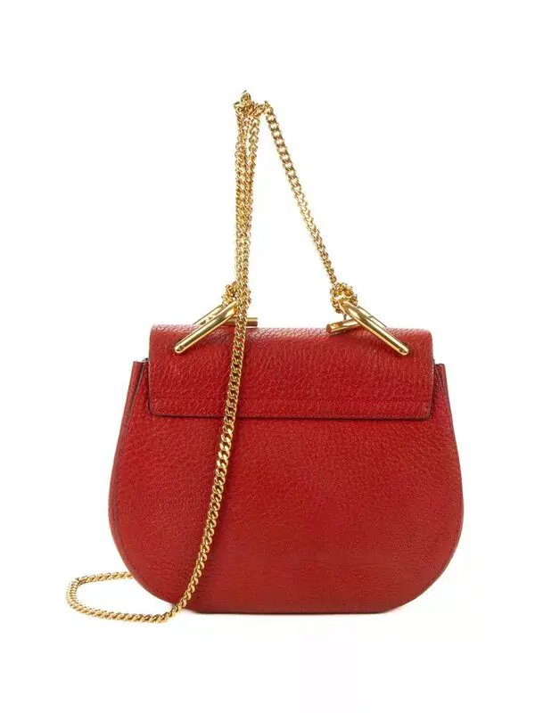 Chloé Mini Drew Leather Shoulder Bag - Red