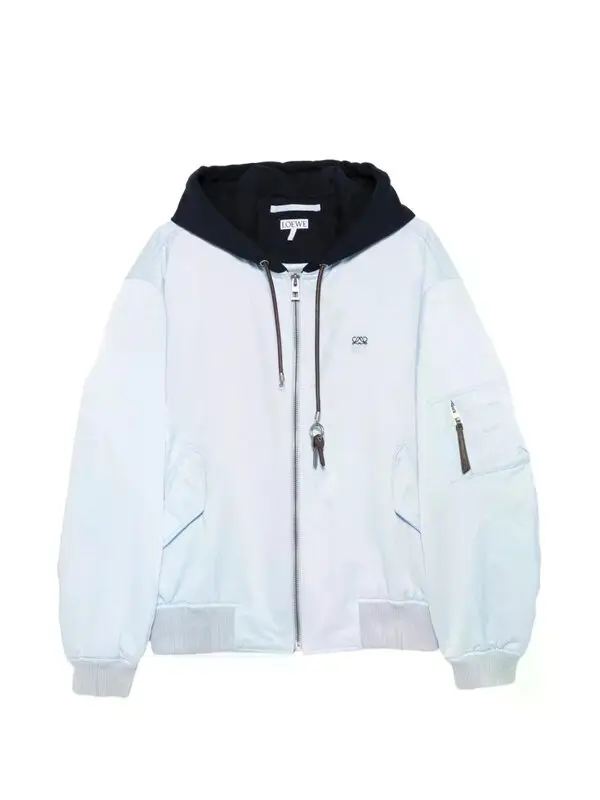 Loewe Zip-fastening Hooded Bomber Jacket - Blue