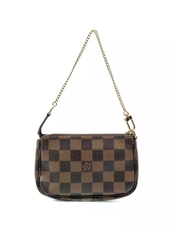 LOUIS VUITTON Mini Pochette Accessoires Clutch Bag - Brown