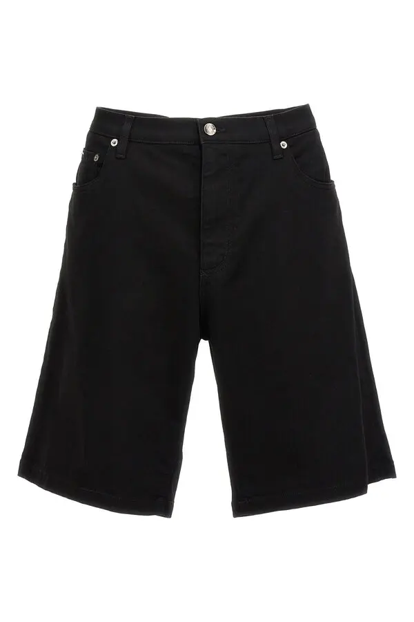 Dolce & Gabbana Stretch Denim Bermuda Shorts - Black