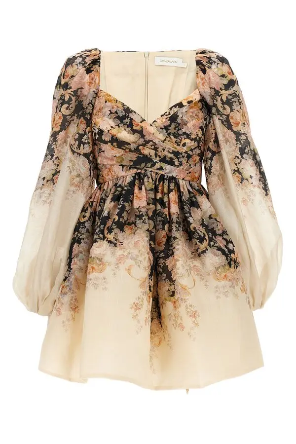 Zimmermann Illustration Draped Mini' Dress - Multi