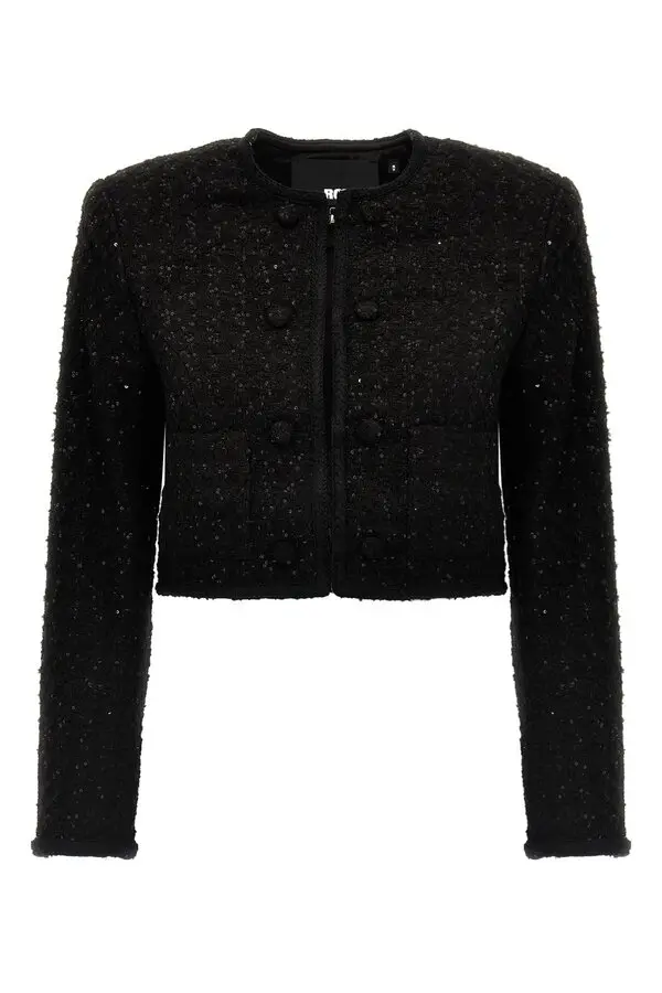 ROTATE BY BIRGER CHRISTENSEN Sequined Blazer - Black