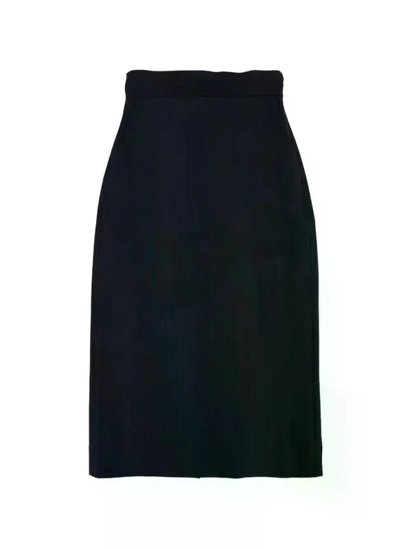 Elisabetta Franchi Pinstriped Skirt In Cool Wool Fabric