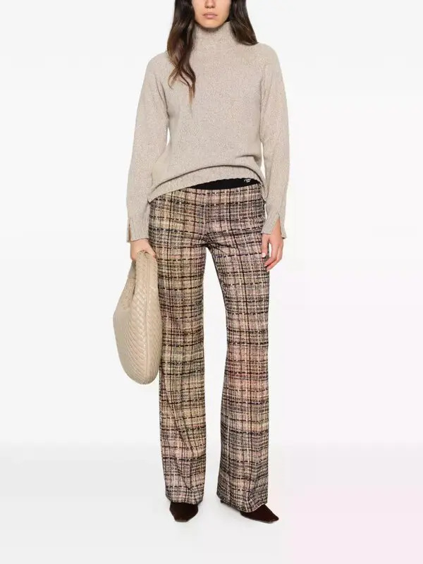 CAMBIO Francis Checked Elasticated-waistband Trousers