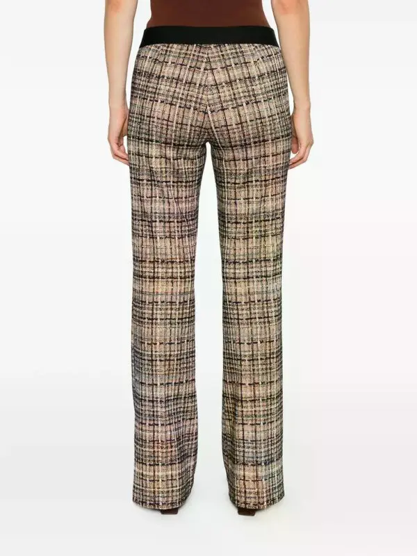 CAMBIO Francis Checked Elasticated-waistband Trousers