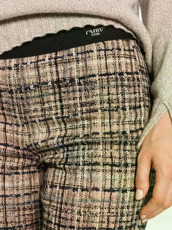 CAMBIO Francis Checked Elasticated-waistband Trousers