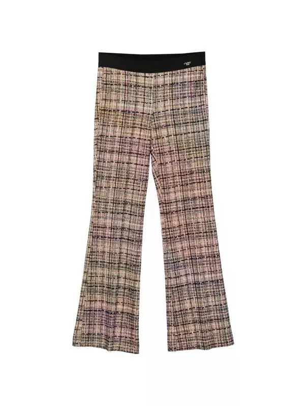 CAMBIO Francis Checked Elasticated-waistband Trousers - Neutrals