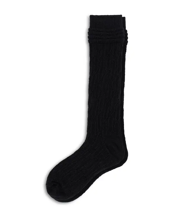Hue Bubble Cable Knit Knee Socks