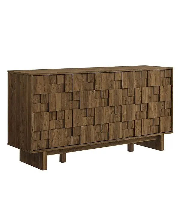 MODWAY Owen 59 Inch 4 Door Geometric Sideboard