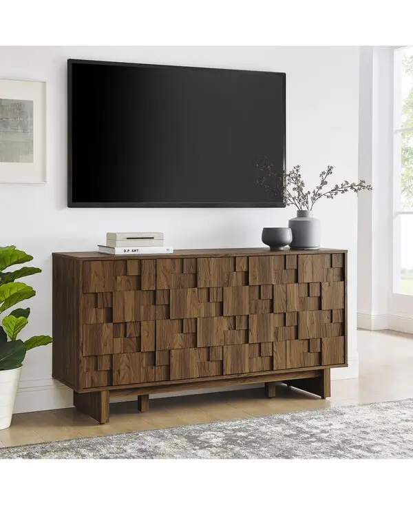 MODWAY Owen 59 Inch 4 Door Geometric Sideboard