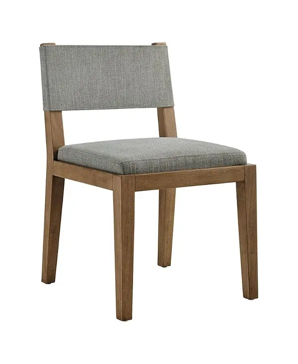 MODWAY Calder Fabric Upholstered Wood Armless Dining Chair - Wheat