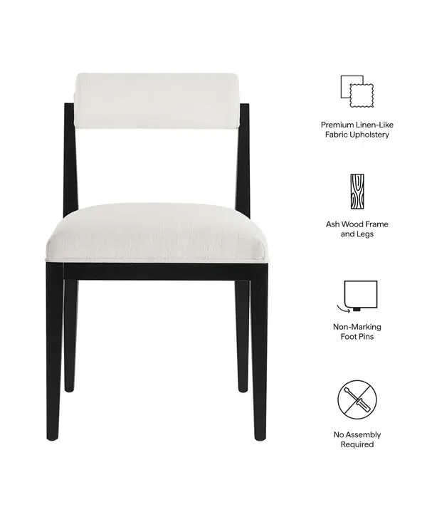 MODWAY Kai Fabric Dining Chair, Set Of 2