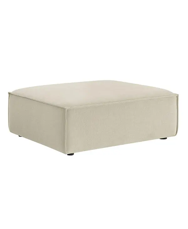MODWAY Restore Performance Fabric Upholstered Modular Ottoman - Ecru