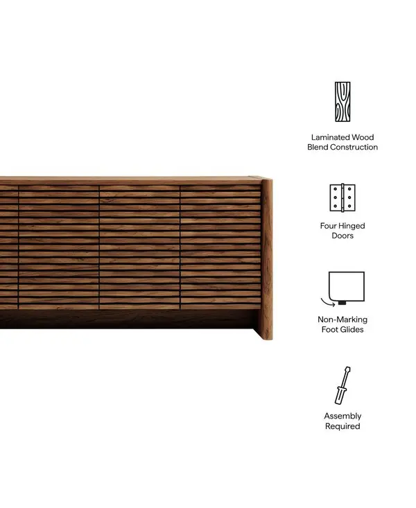 MODWAY Emric Wave 66 4-door Sideboard