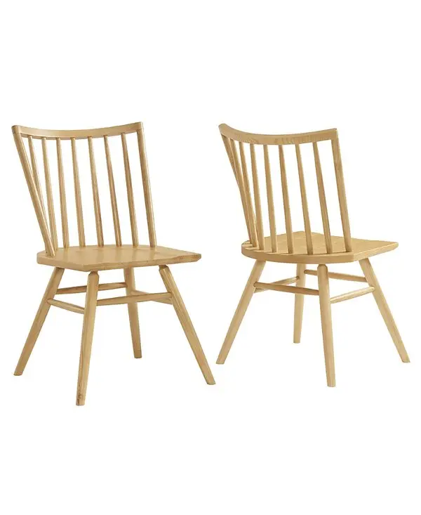 MODWAY Alvar Spindle Back Dining Side Chairs Set Of 2 - Ash