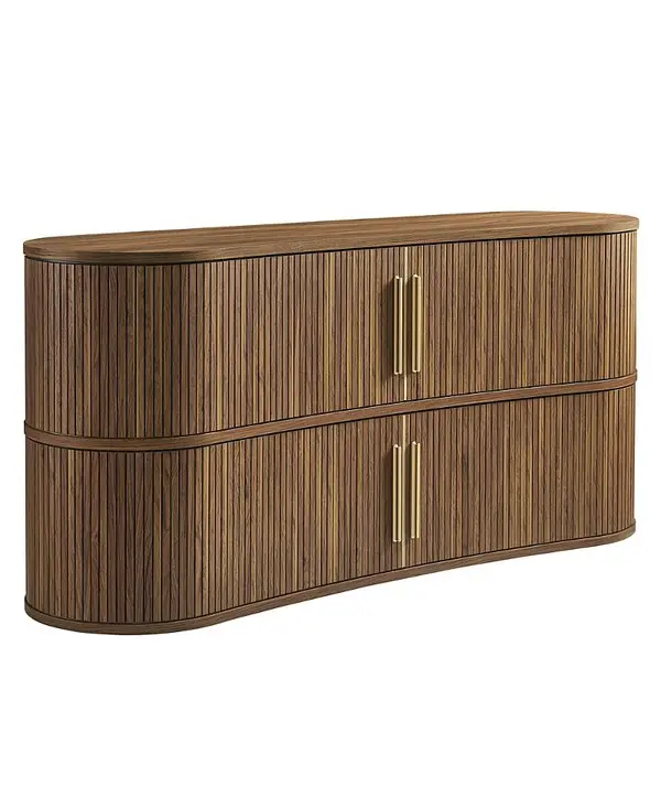 MODWAY Radcliffe 63 Curved Fluted Sideboard Buffet Cabinet