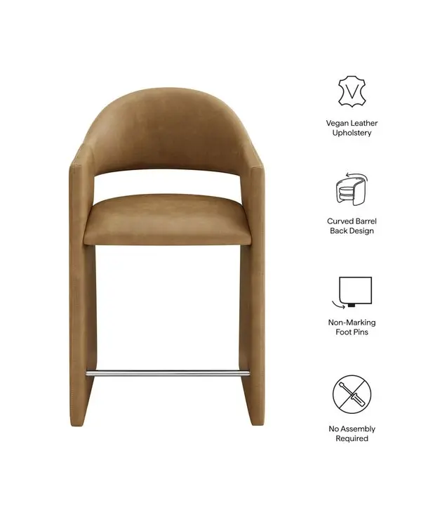 MODWAY Talia 37 Inch Counter Stool - Toast