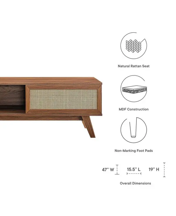 MODWAY Soma 47 Tv Stand - Walnut