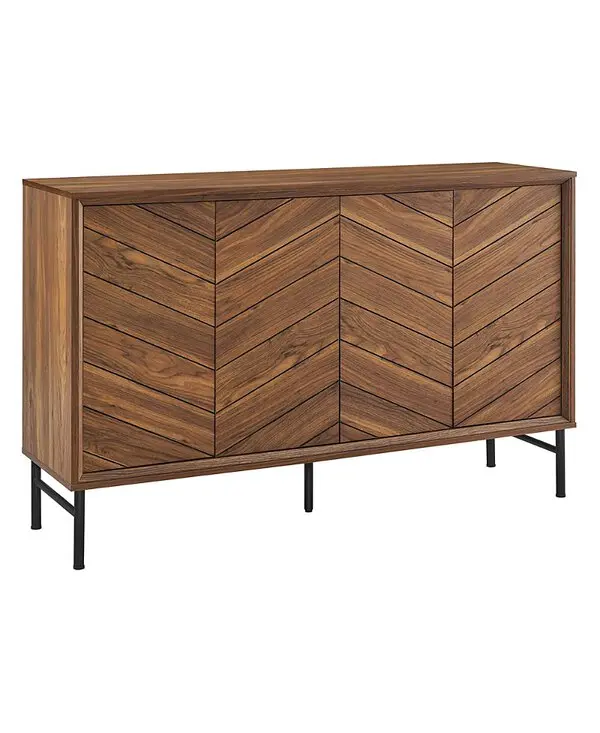 MODWAY Harper Chevron Sideboard - Walnut