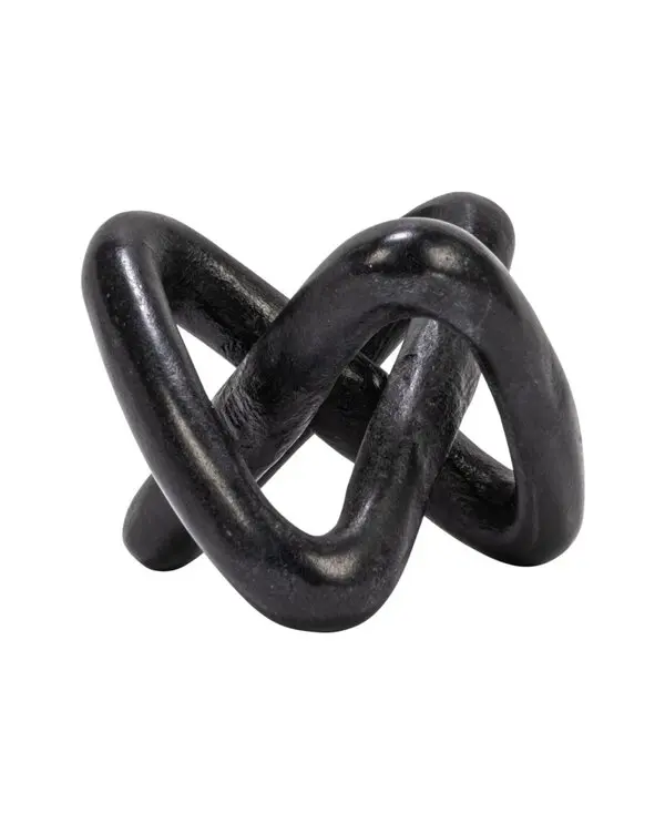 OLIVE GROVE Modern Decorative Marble Link Knot - Black
