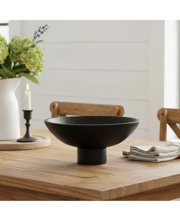 OLIVE GROVE Mango Wood Footed Bowl
