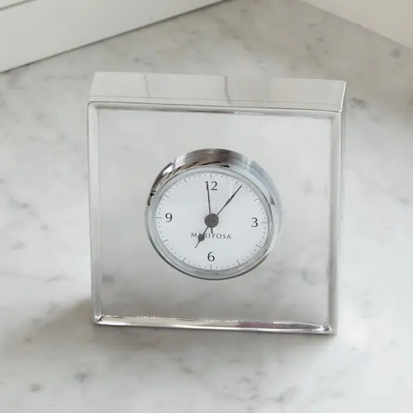 MARIPOSA Signature Engravable Square Clock