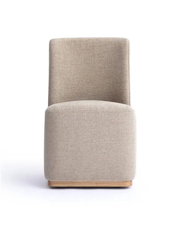 TOV FURNITURE Melissa Performance Fabric Rolling Dining Chair