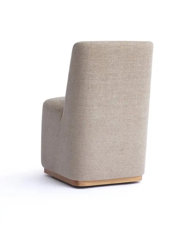 TOV FURNITURE Melissa Performance Fabric Rolling Dining Chair